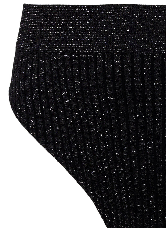 Glitter Thong With Regular Waist Black Sz 40 64 Zizzifashion