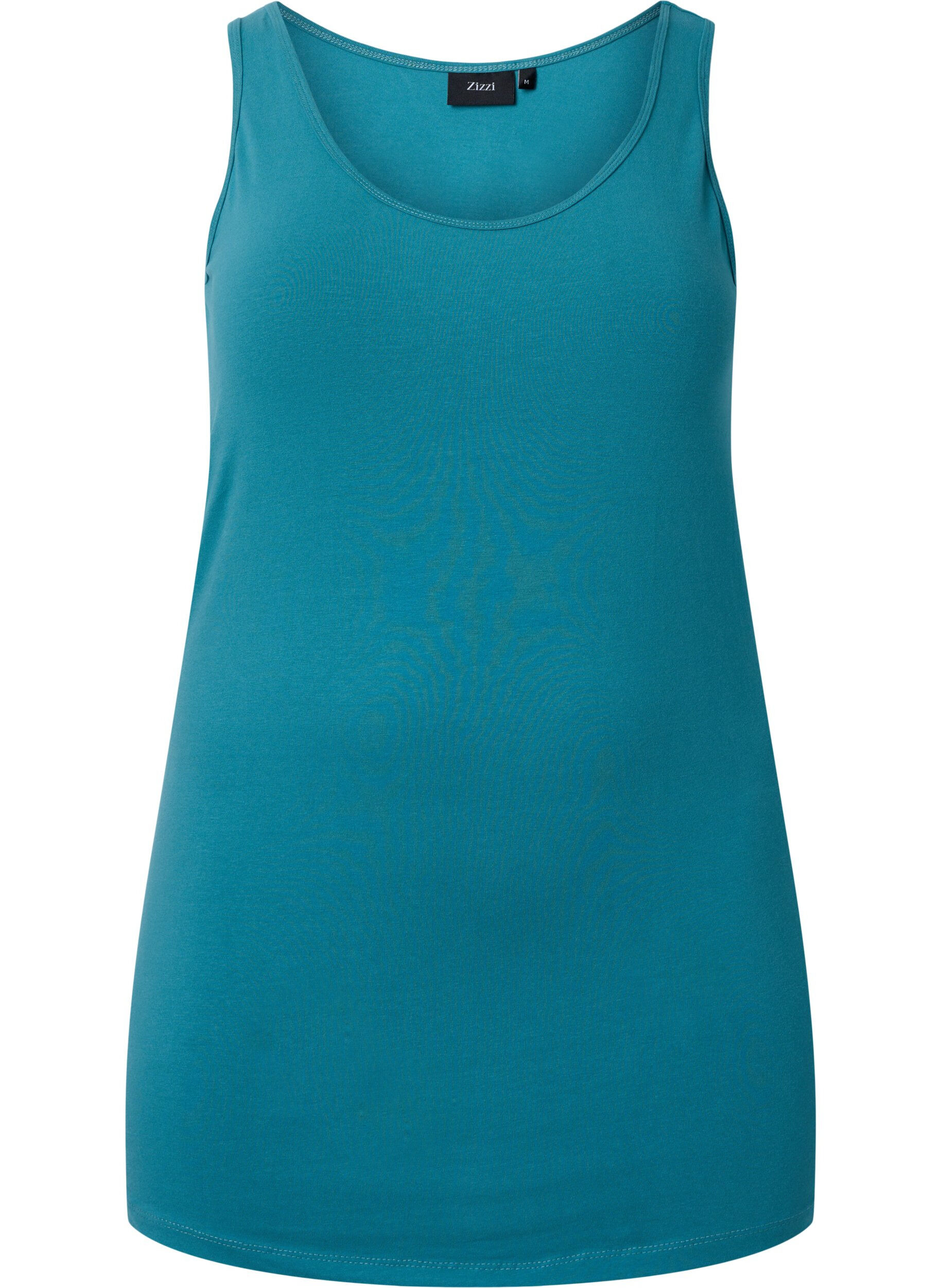 Cotton basic top - Blue - Sz. 42-60 - Zizzifashion