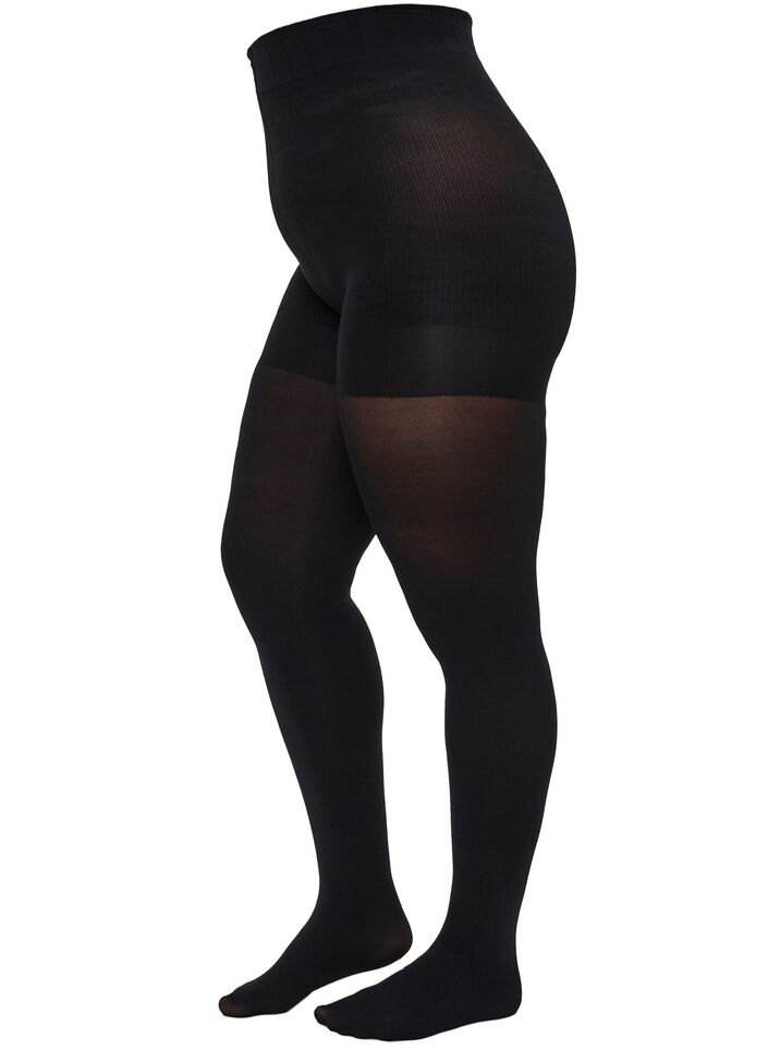 Tights in 100 denier with push-up effect - Black - Zizzifashion